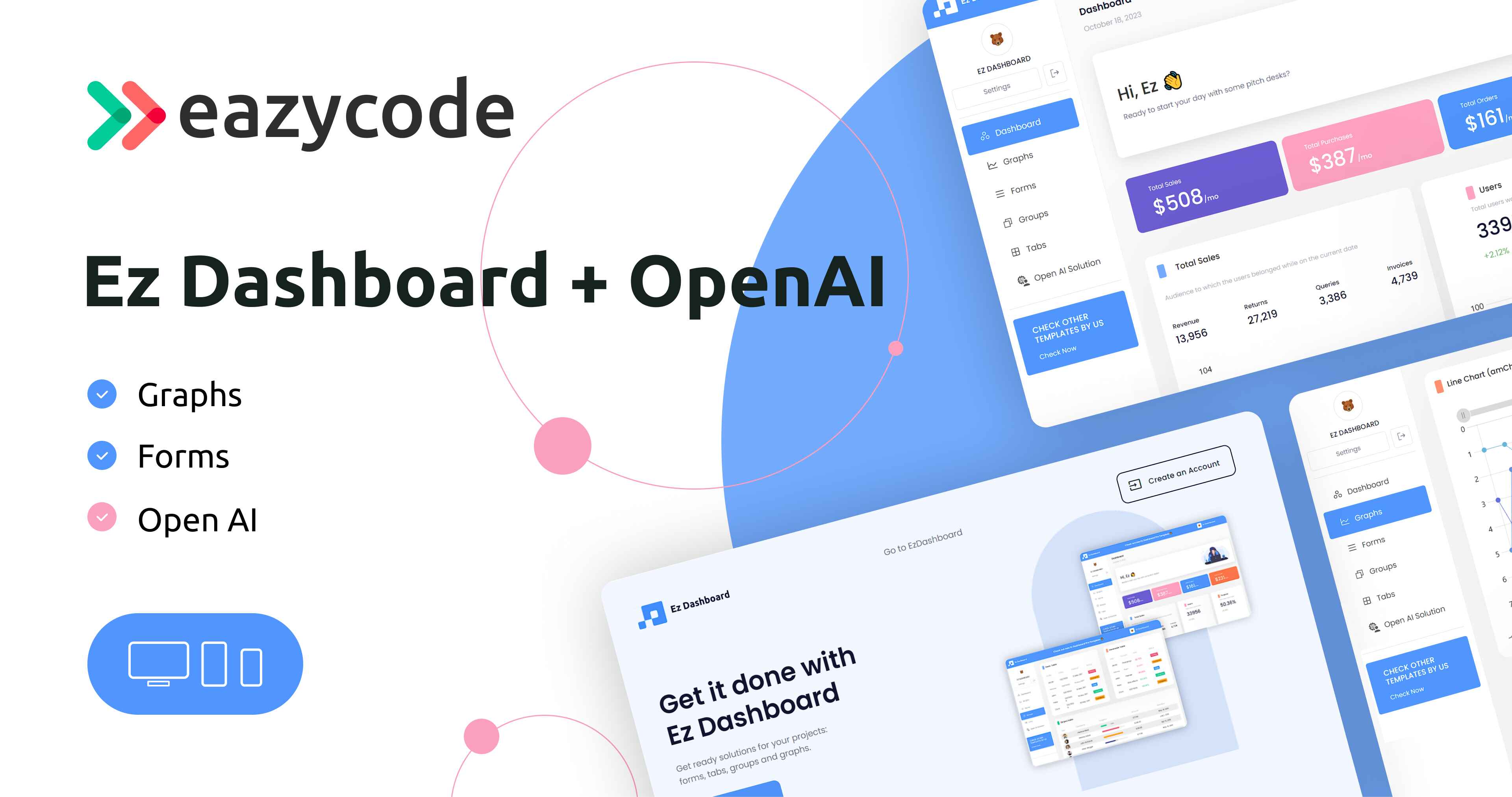 Ez Dashboard + OpenAI template - NoCode Bubble.io Template by EazyCode - NoCode Agency